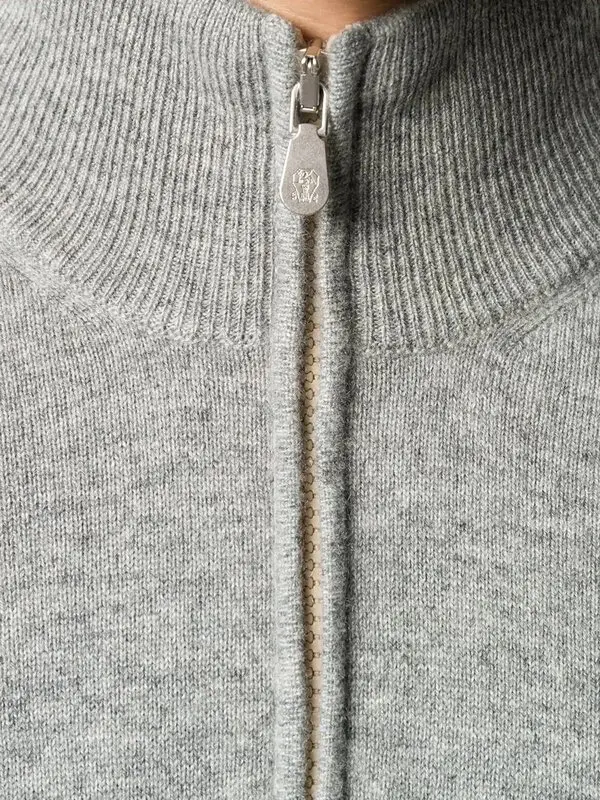 Brunello Cucinelli Zip-up Roll Neck Jumper
