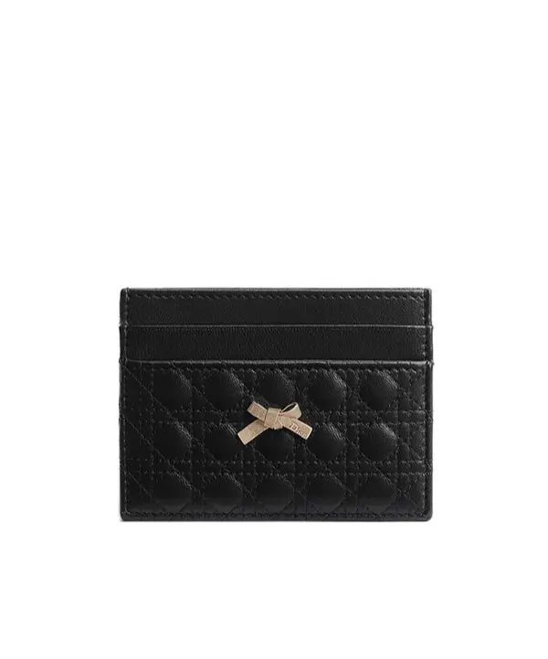 Dior Baby Bow Freesia Card Holder - Black