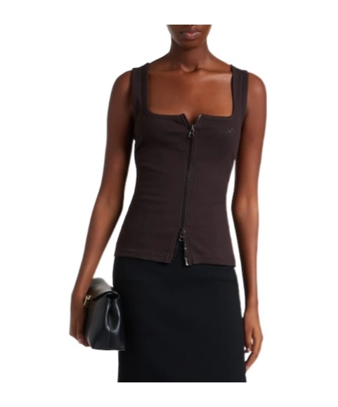 COURREGES Zip-up Cotton Tank