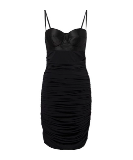 Dolce & Gabbana Ruched Satin Minidress