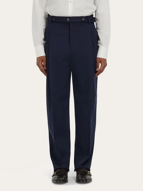 FERRAGAMO Tailored Trouser With Button Detail