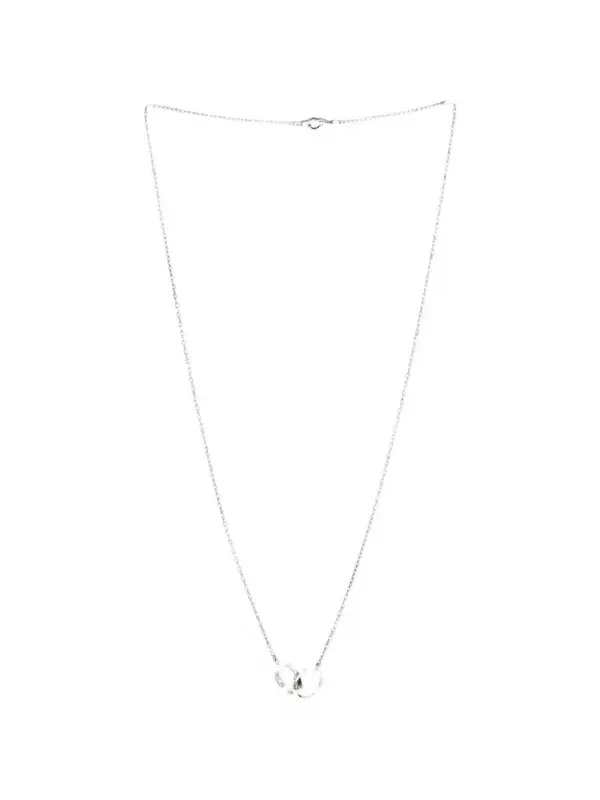 Cartier Love Interlocking 18k White Gold Necklace - Silver