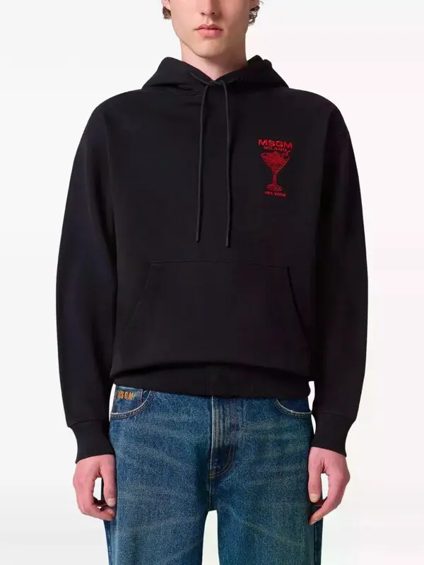 MSGM Logo-print Drawstring Hoodie