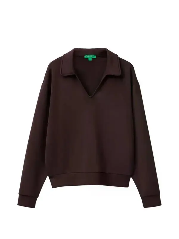 BENETTON Long-sleeve Polo-collar Sweatshirt