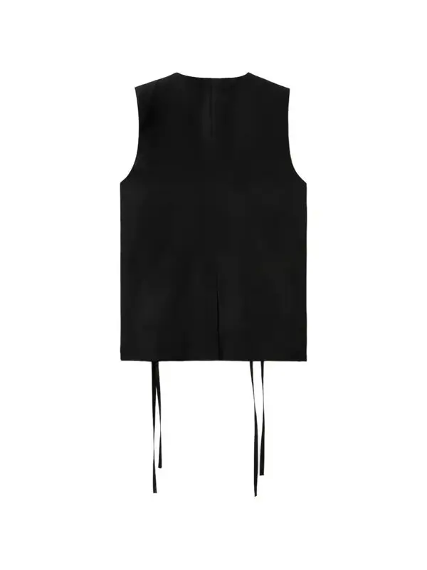 BENETTON Wrap-style Tie-fastening Waistcoat