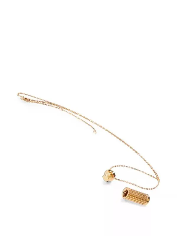 AMI Paris Ribbed Cylinder-pendant Necklace