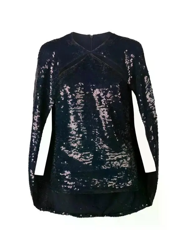 Valentino Garavani Sequined Cape-style Top - Blue
