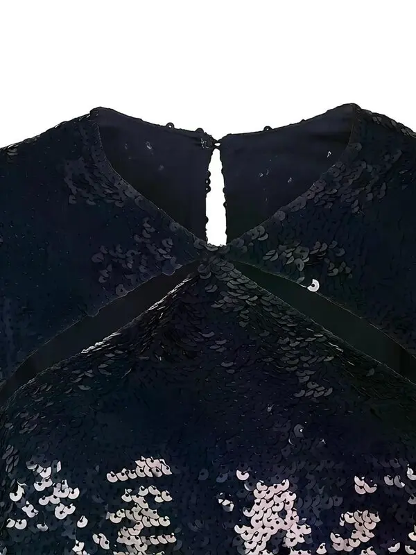 Valentino Garavani Sequined Cape-style Top - Blue