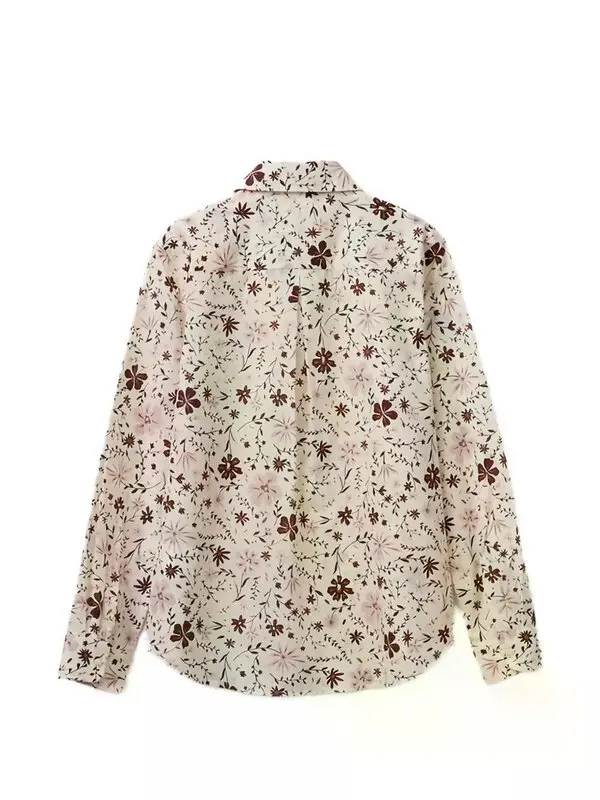 BENETTON Floral-print Long-sleeve Shirt