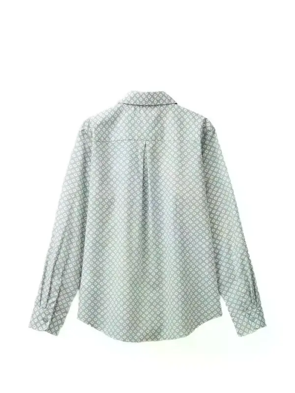 BENETTON Geometric Print Shirt - Grey