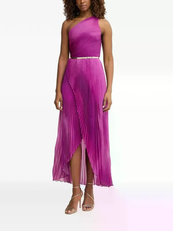 SIMONA CORSELLINI One-shoulder Pleated Midi Dress