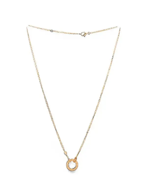 Cartier 2 Diamonds Love Pendant 18k Yellow And Diamonds Necklace - Gold