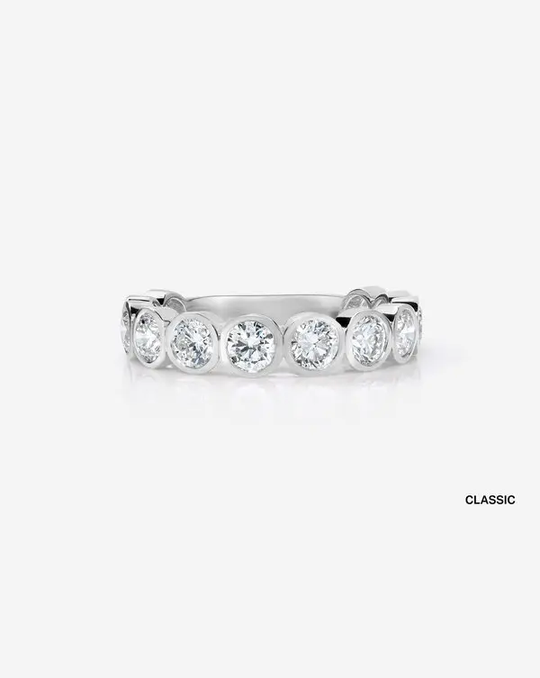 Ring Concierge Lab Diamond Bezel Set Band - Platinum