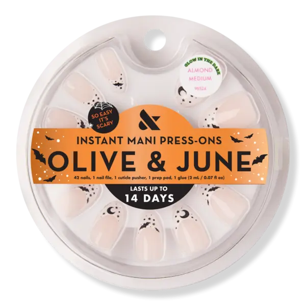 OLIVE & JUNE Instant Mani Halloween Press-on Nails Witching Hour French - One-color