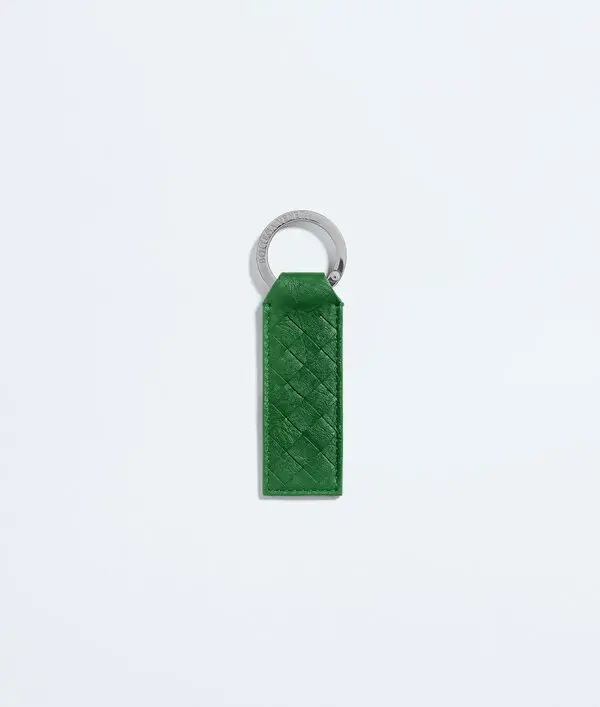 Bottega Veneta Woven Mycelium Key Ring - Shamrock