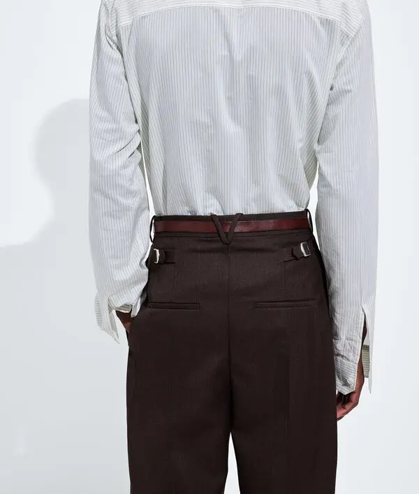 Bottega Veneta Wool And Mohair Toile Trousers