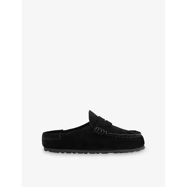 BIRKENSTOCK Naples Wrapped Suede Clogs - Black Wrapped
