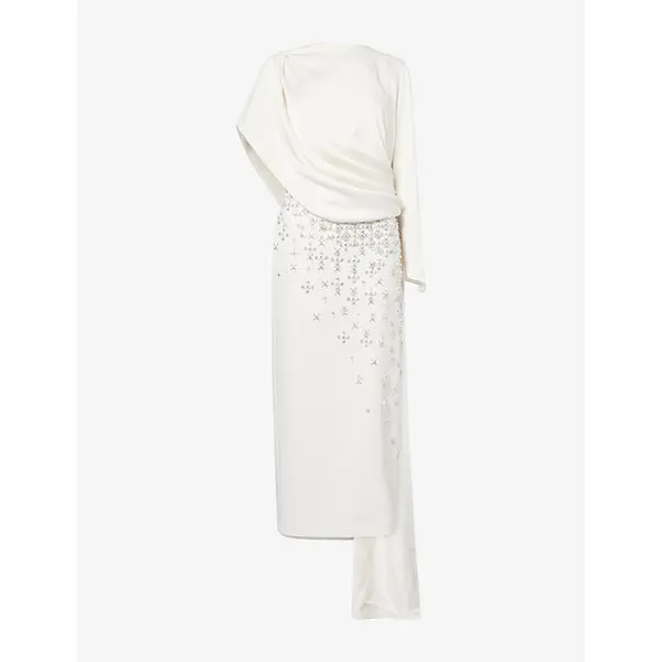 Sabina Bilenko Isabella Sequin-embellished Crepe Maxi Dress - Ivory