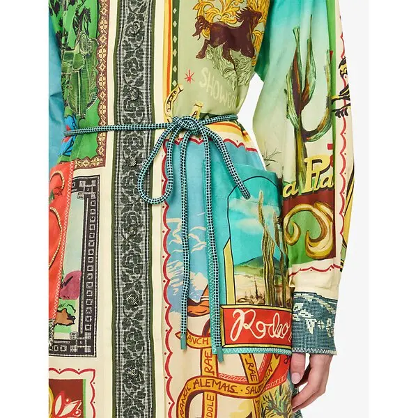 ALEMAIS Alemas Print Midi Shirt Dress - Multi