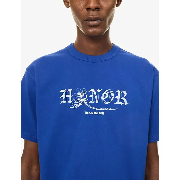 HONOR THE GIFT Fallen Rose Graphic Cotton-jersey T-shirt Xxl