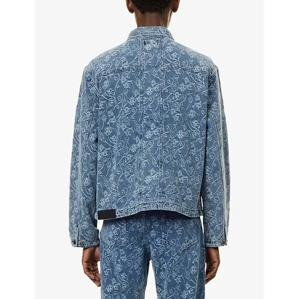 HONOR THE GIFT Floral Utility Denim Jacket