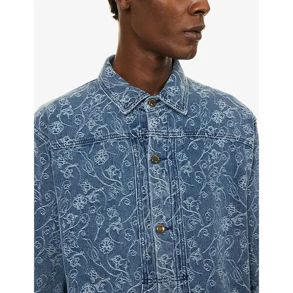 HONOR THE GIFT Floral Utility Denim Jacket