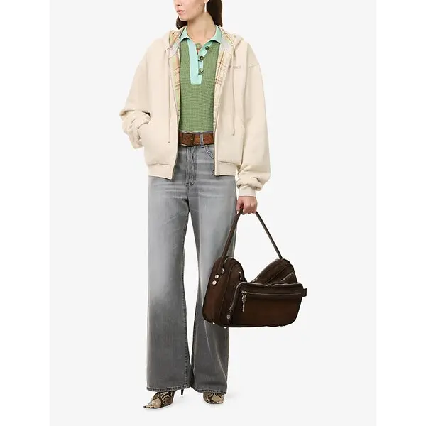 Acne Studios Brand-embroidered Relaxed-fit Cotton Hoody