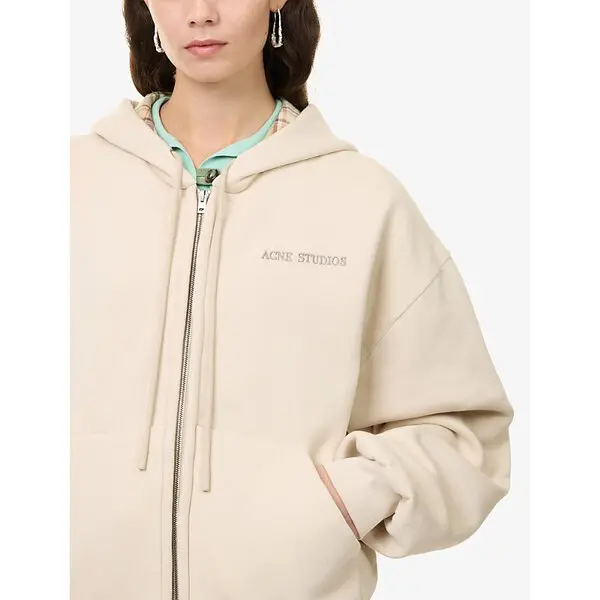 Acne Studios Brand-embroidered Relaxed-fit Cotton Hoody