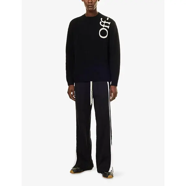 Off-White Vertical Bookish Wool-blend Knit Jumper