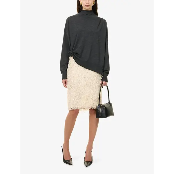 Magda Butrym Floral-trim Wool Jumper