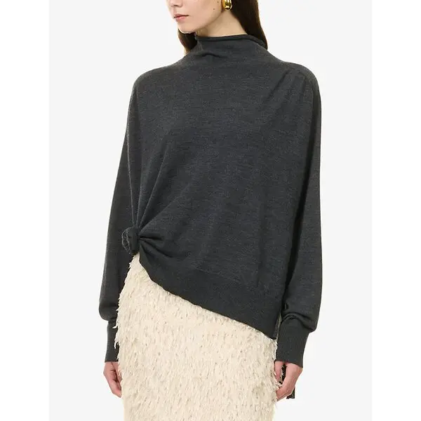 Magda Butrym Floral-trim Wool Jumper