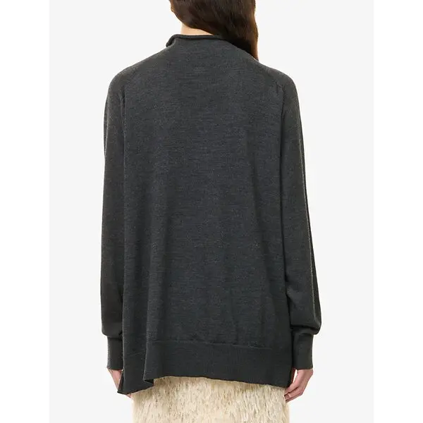 Magda Butrym Floral-trim Wool Jumper
