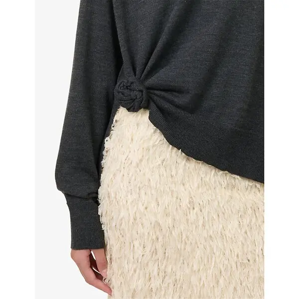 Magda Butrym Floral-trim Wool Jumper