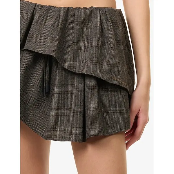 Acne Studios Ifelpa Ruffle-trim Wool-blend Mini Skirt