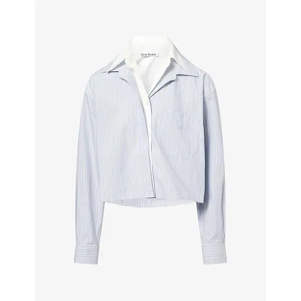 Acne Studios Soubla Striped Cotton Shirt - Blue White