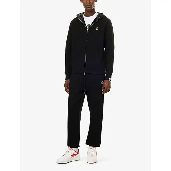 A BATHING APE One Point Relaxed Cotton-jersey Jogging Bottoms