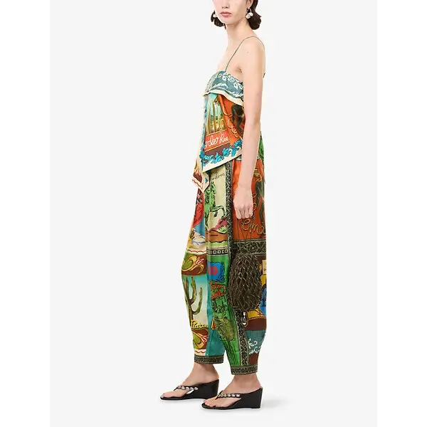 ALEMAIS Ace Scarf Silk Twill Cami Top