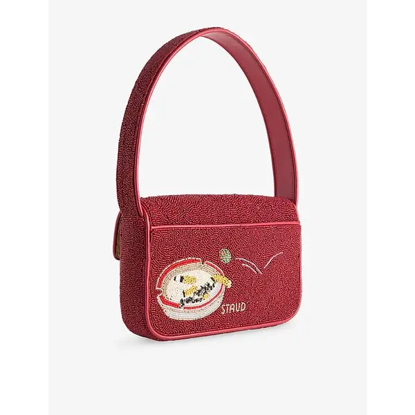 Staud Tommy Beaded Shoulder Bag - Extra Dirty