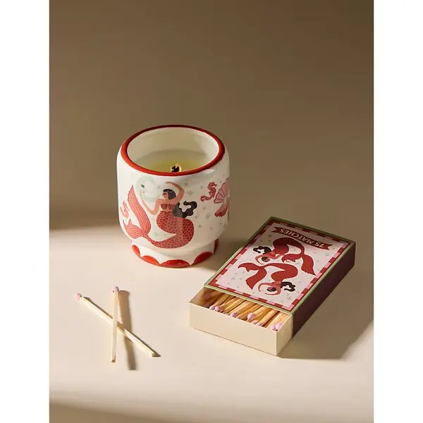 PADDYWAX Mermaid Moon Ceramic Scented Candle 226g