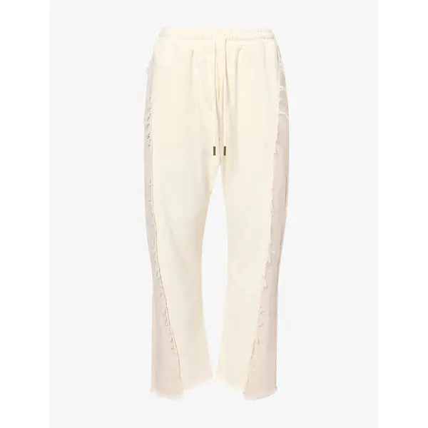 HONOR THE GIFT Washed Floral-etched Denim Jeans