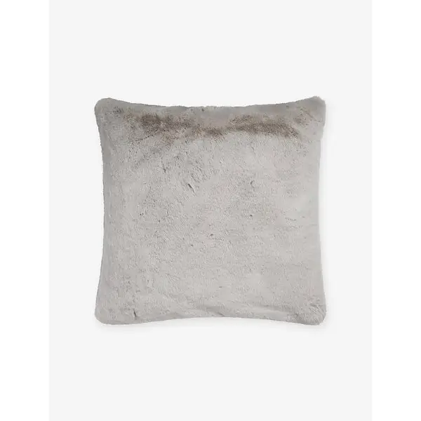 THE WHITE COMPANY Super Soft Large Faux-fur Filled Cushion - Dove Grey