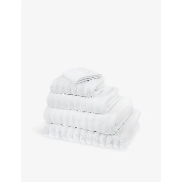 THE WHITE COMPANY Hydrocotton Ribbed Towels - White