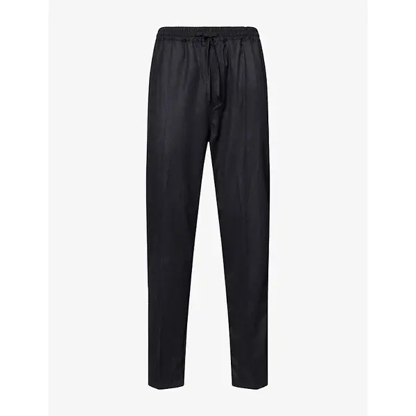UMIT BENAN Drawstring Cotton-silk Trousers