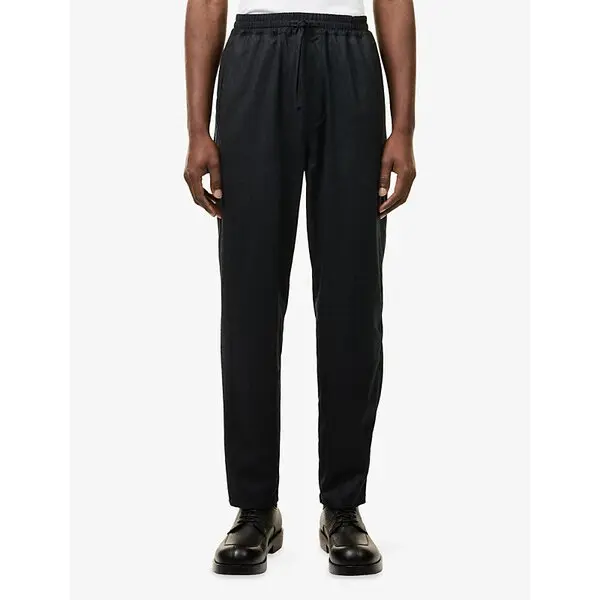 UMIT BENAN Drawstring Cotton-silk Trousers
