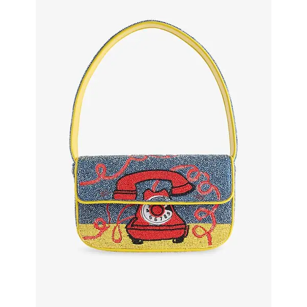 Staud Tommy Beaded Shoulder Bag - Hotline