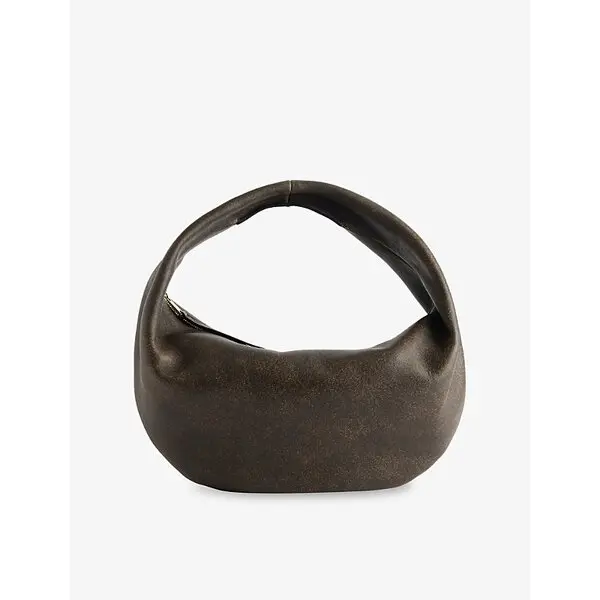 Khaite Olivia Medium Leather Hobo Bag - Natural/black