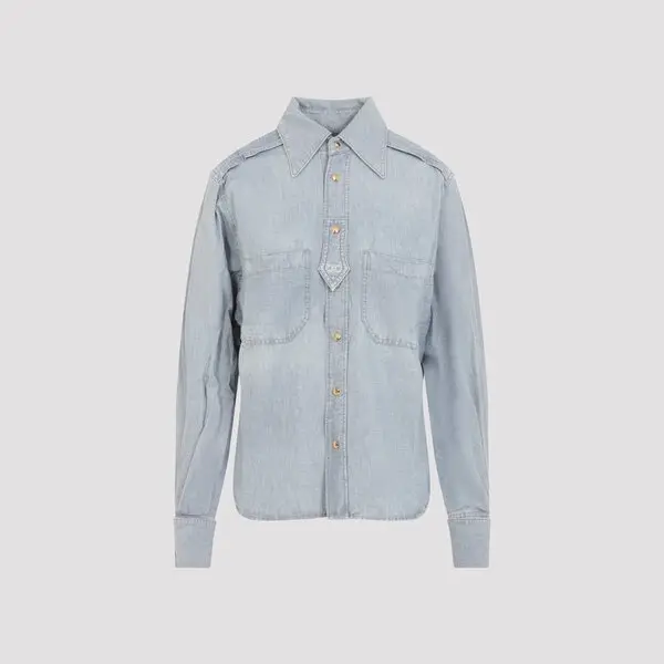 Celine Denim Button-up Shirt - Blue