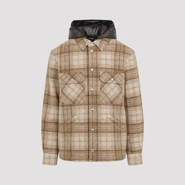 Moncler Polyester-wool Blend Shirt Jacket - Nude & Neutrals