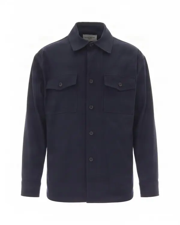 PAOLO PECORA Button-up Overshirt With Patch Pockets
