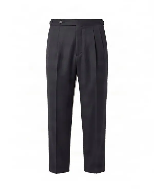 BOSS BLACK Pleated Tapered Wool Trousers
